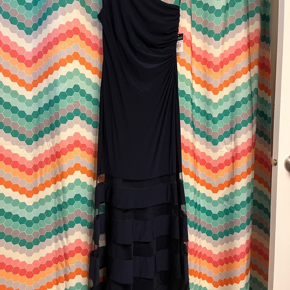Ralph Lauren | Dresses | Lauren Ralph Lauren Navy One Shoulder Evening ...